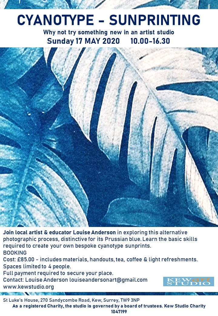 Cyanotype Workshop at Kew Art Studio – Louise Anderson
